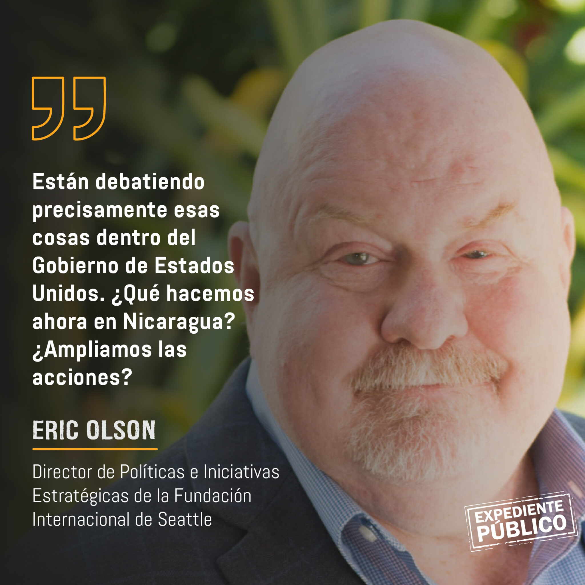 Eric Olson: destierro de opositores es síntoma de que sanciones están ...