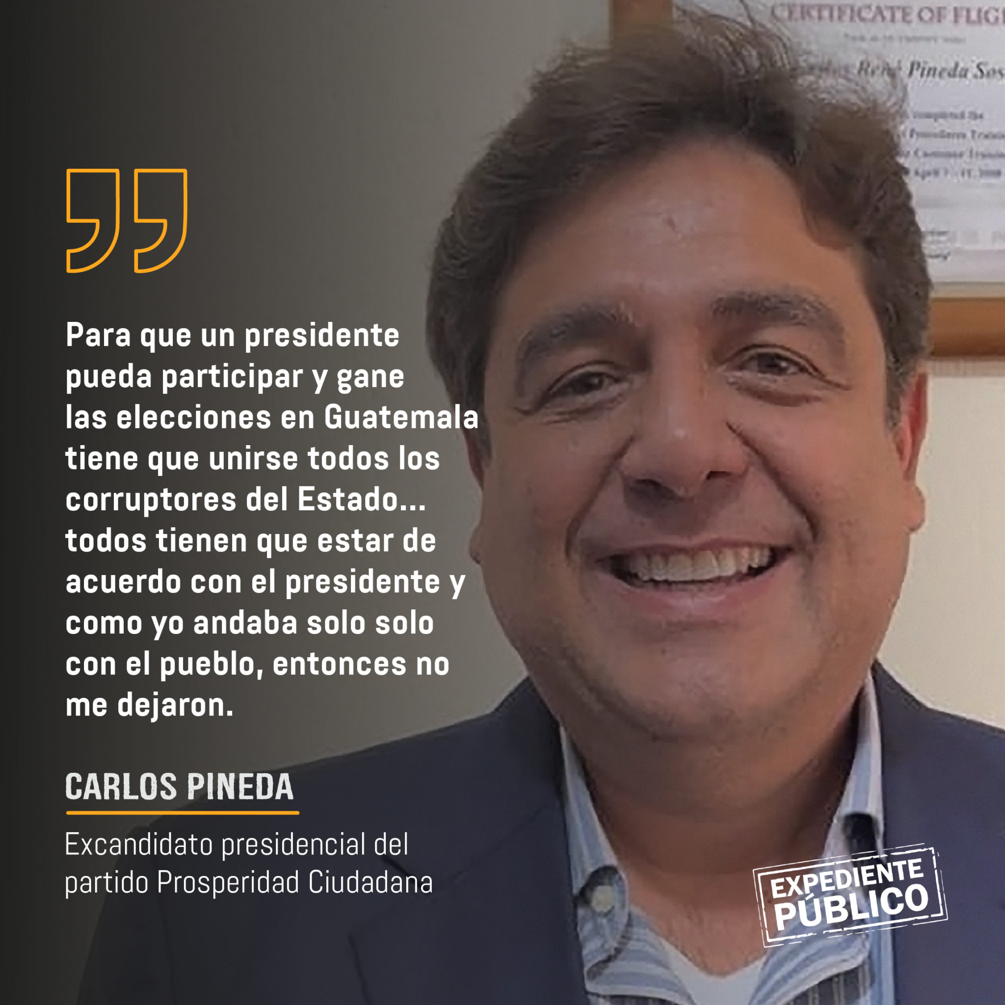Carlos Pineda: en Guatemala elegirán "otro Gobierno corrupto"